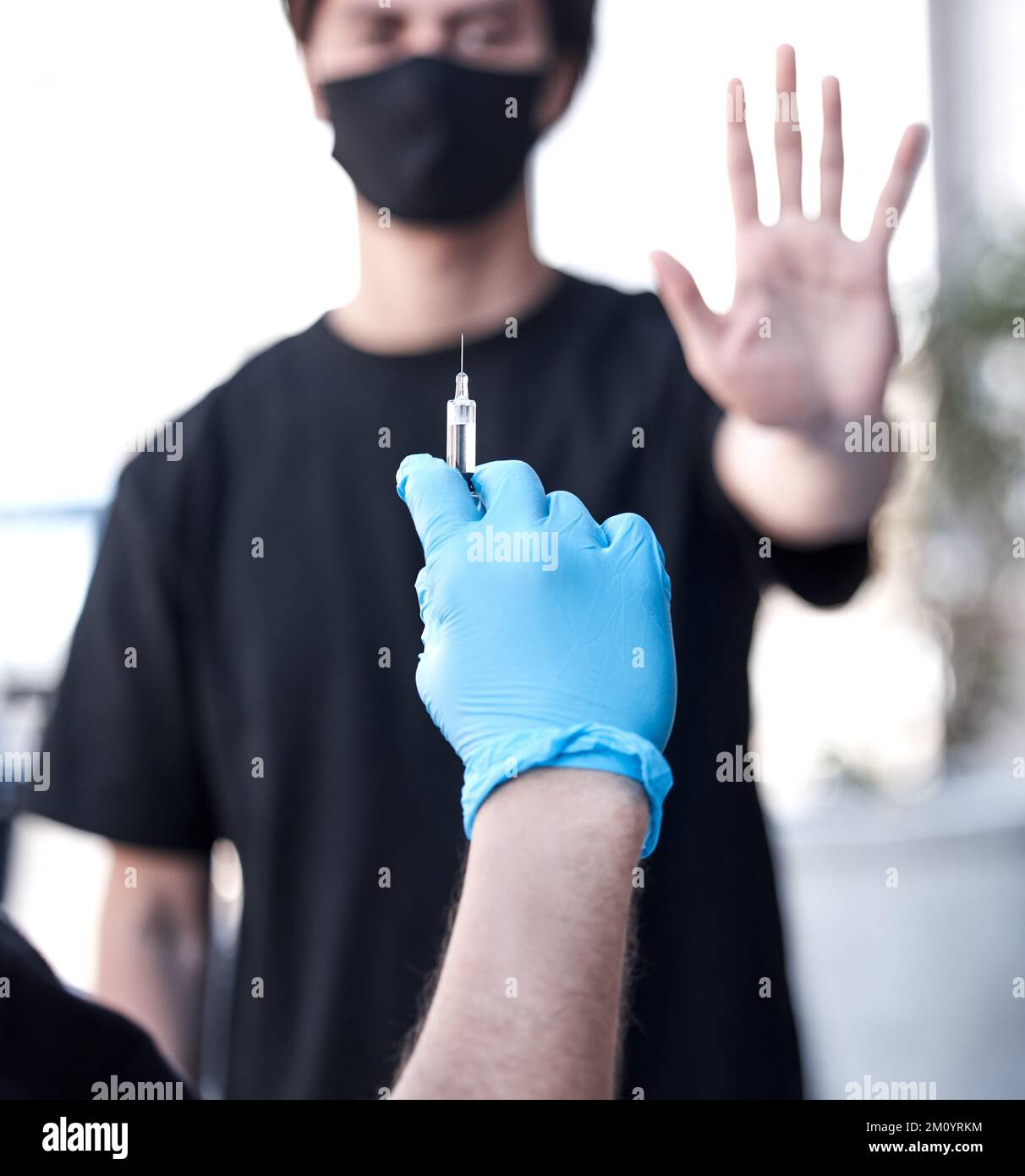 This is a violation of my rights. a man boycotting the covid 19 vaccine ...