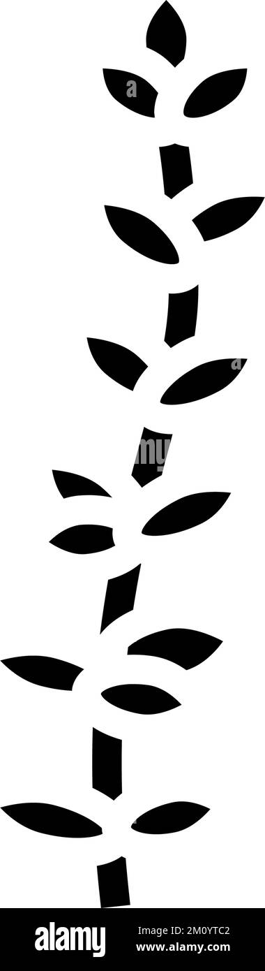 thyme salad food glyph icon vector illustration Stock Vector Image ...