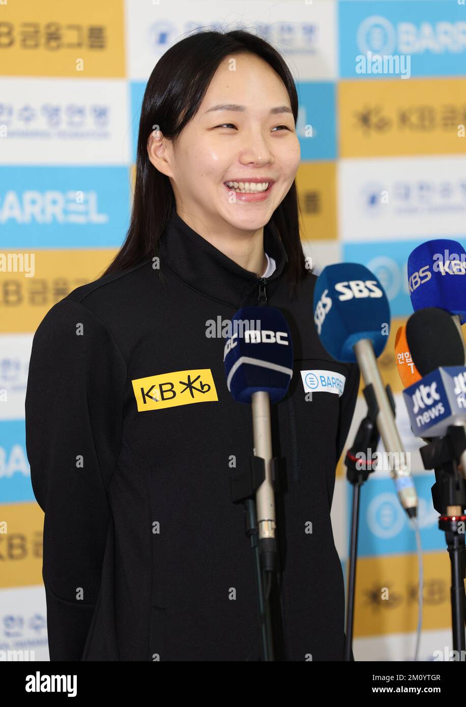 09th Dec, 2022. S. Korea's delegation to swimming competition South Korean swimmer Kim Seo-yeong ...