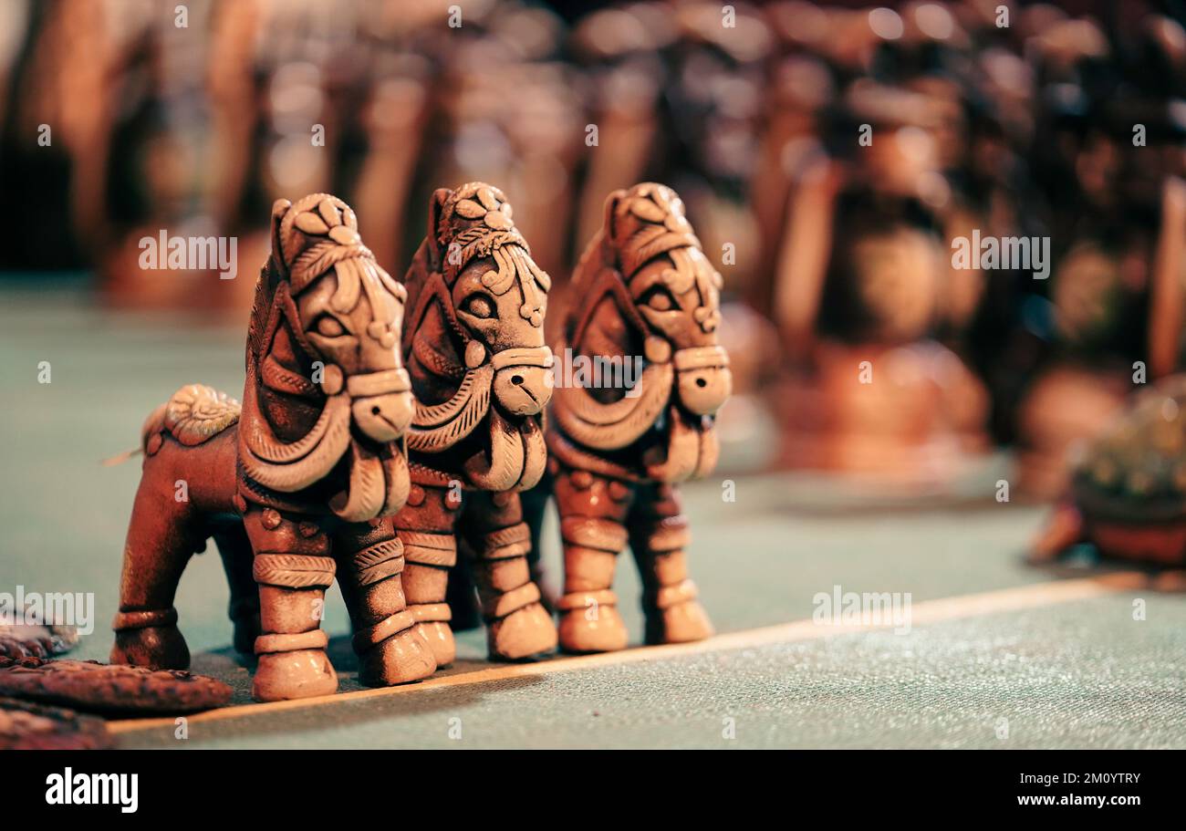 Horses, famous Terracotta animal dolls, for sale in Handicraft Fair ...