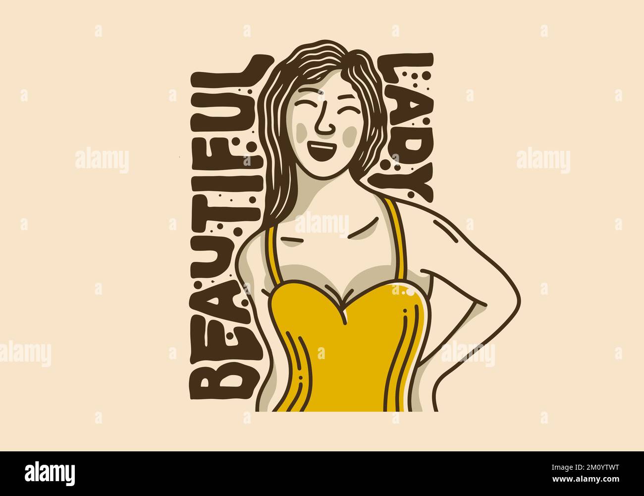 Lady wearing a white top Stock Vector Images - Alamy