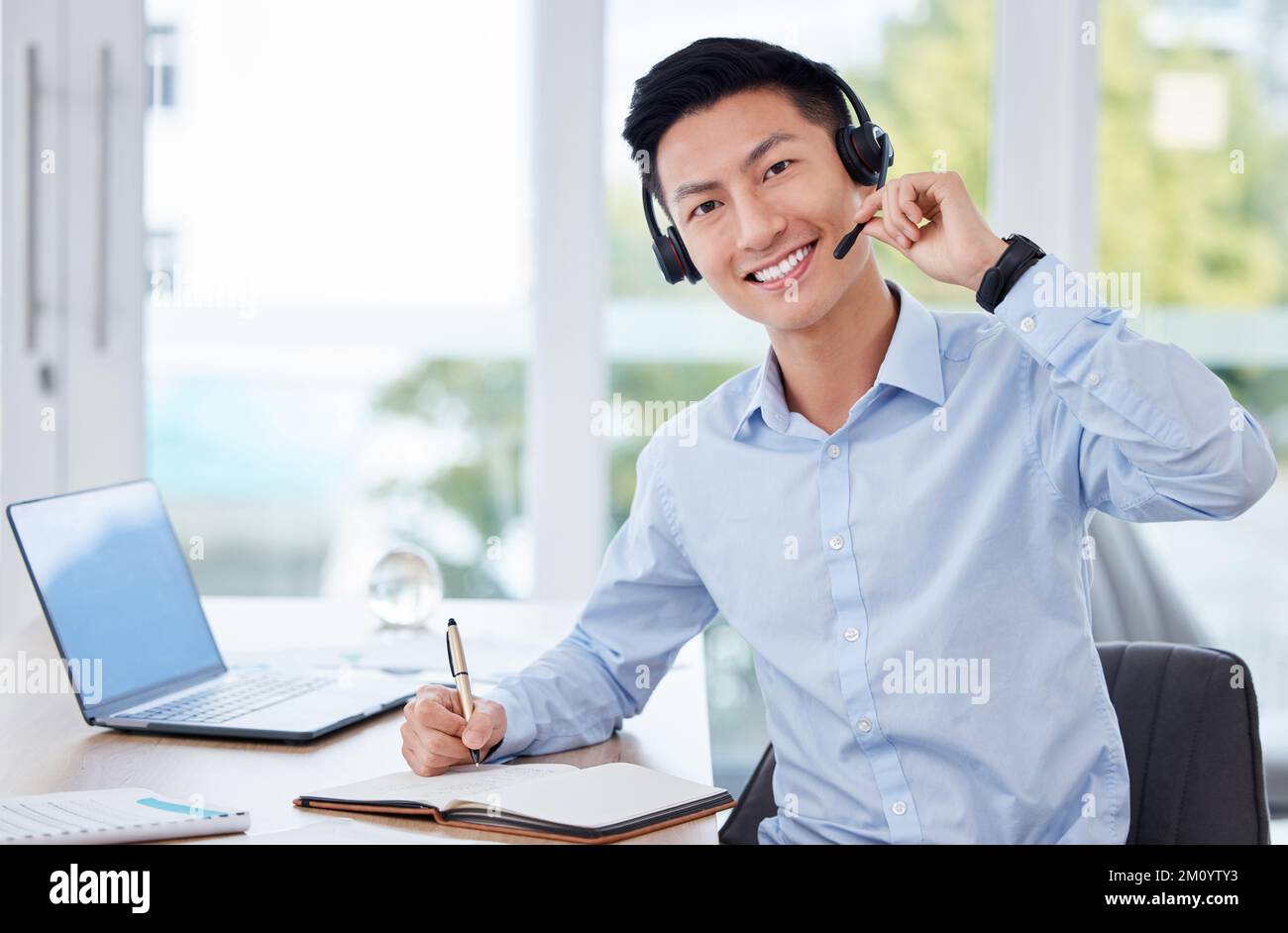 Im ready to listen to what you have to say. a young male call center ...