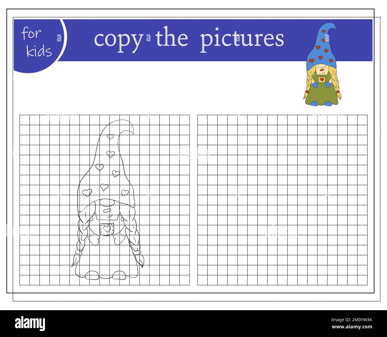 Copy the picture, educational games for children. Cartoon Christmas ...