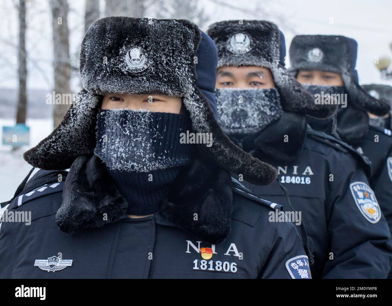 GREATER KHINGAN, CHINA - DECEMBER 9, 2022 - Immigration police officers ...