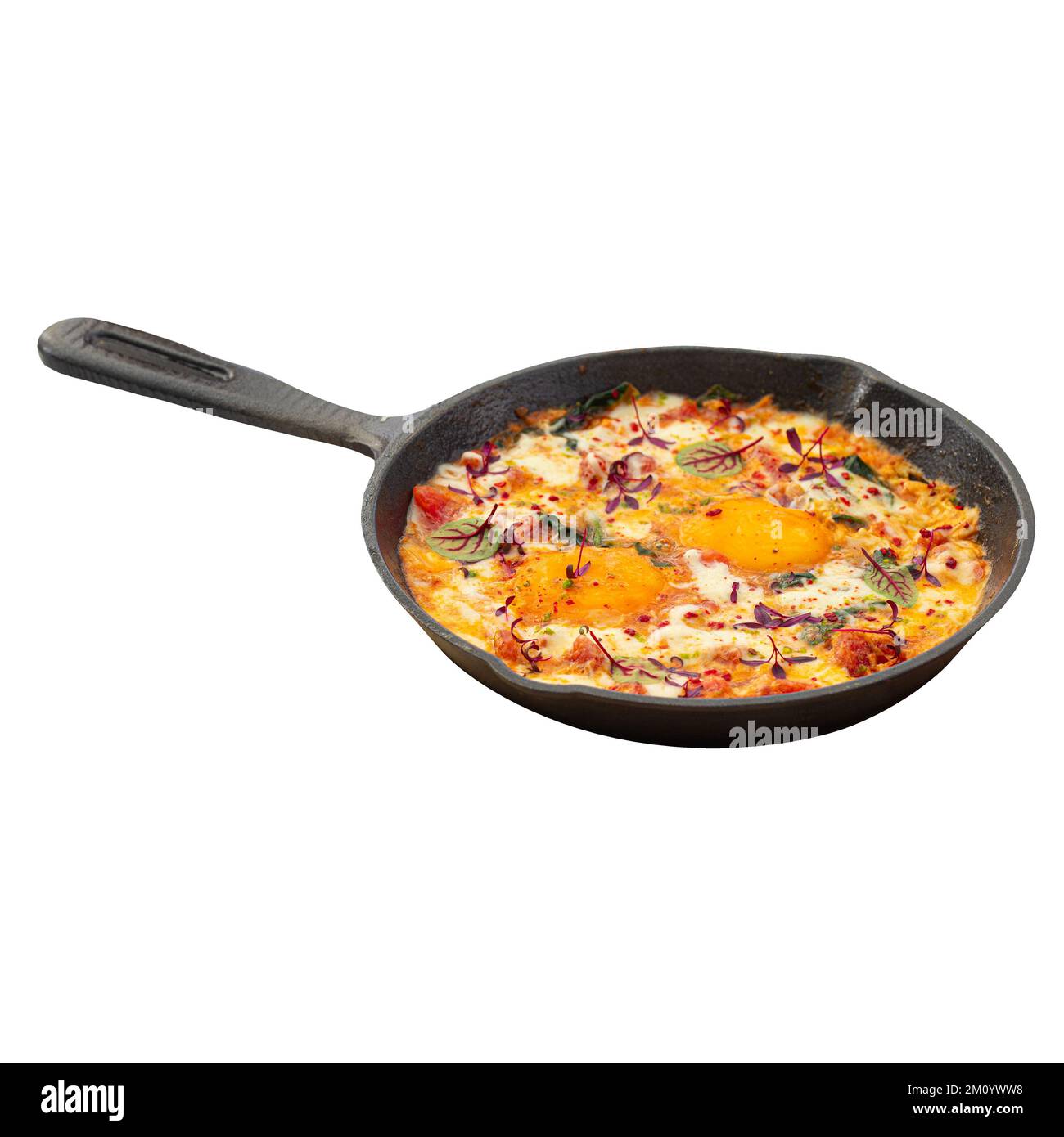 Pan of shakshuka middle eastern dish Stock Photo - Alamy