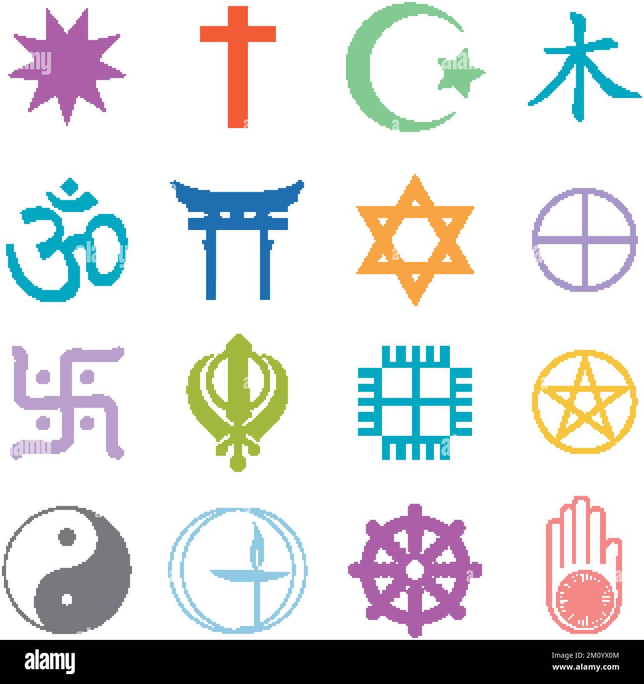 World religion symbols concept illustration Stock Vector Image & Art ...