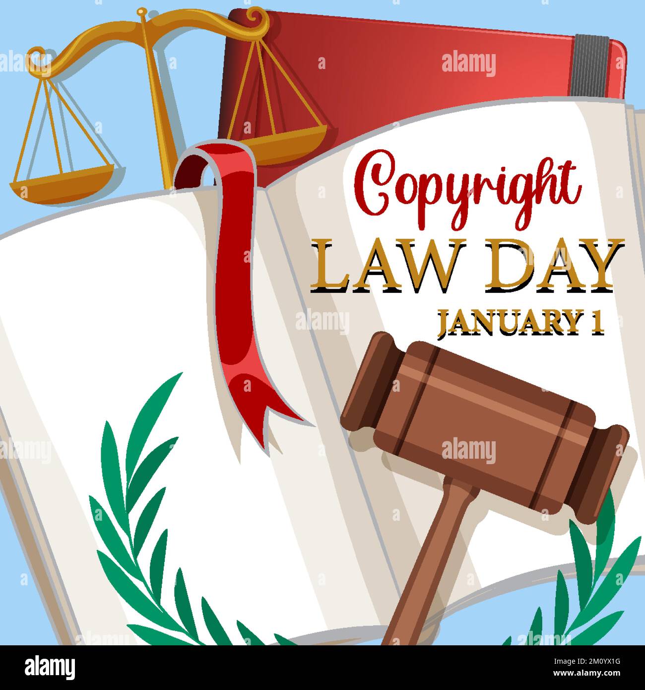 Copyright Law Day Banner Design illustration Stock Vector Image & Art ...