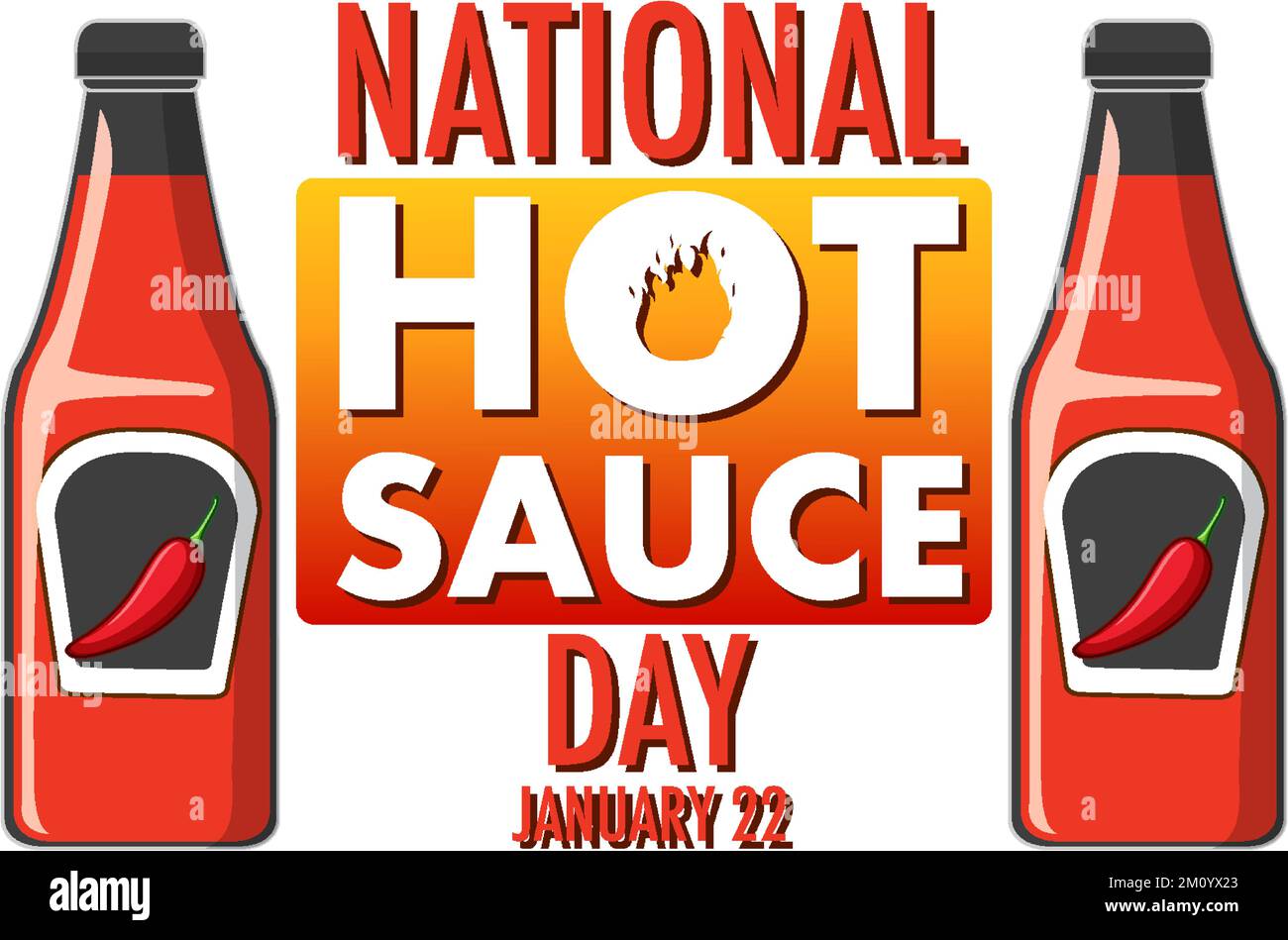 National Hot Sauce Day Banner Design illustration Stock Vector Image ...