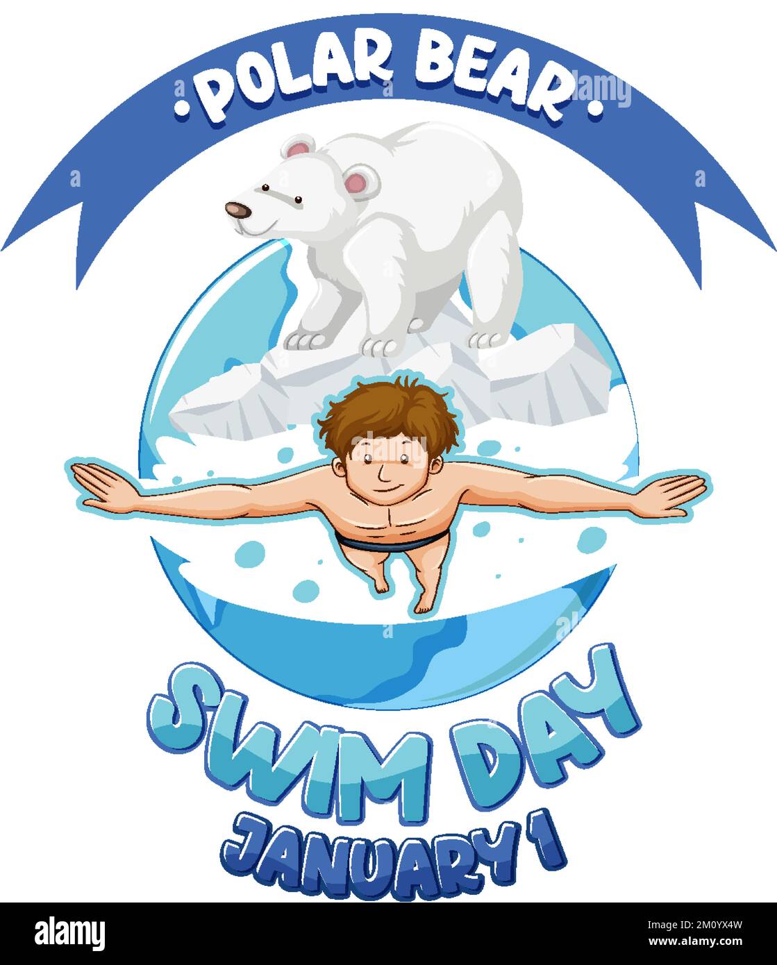 Polar Bear Plunge Day icon illustration Stock Vector Image & Art - Alamy