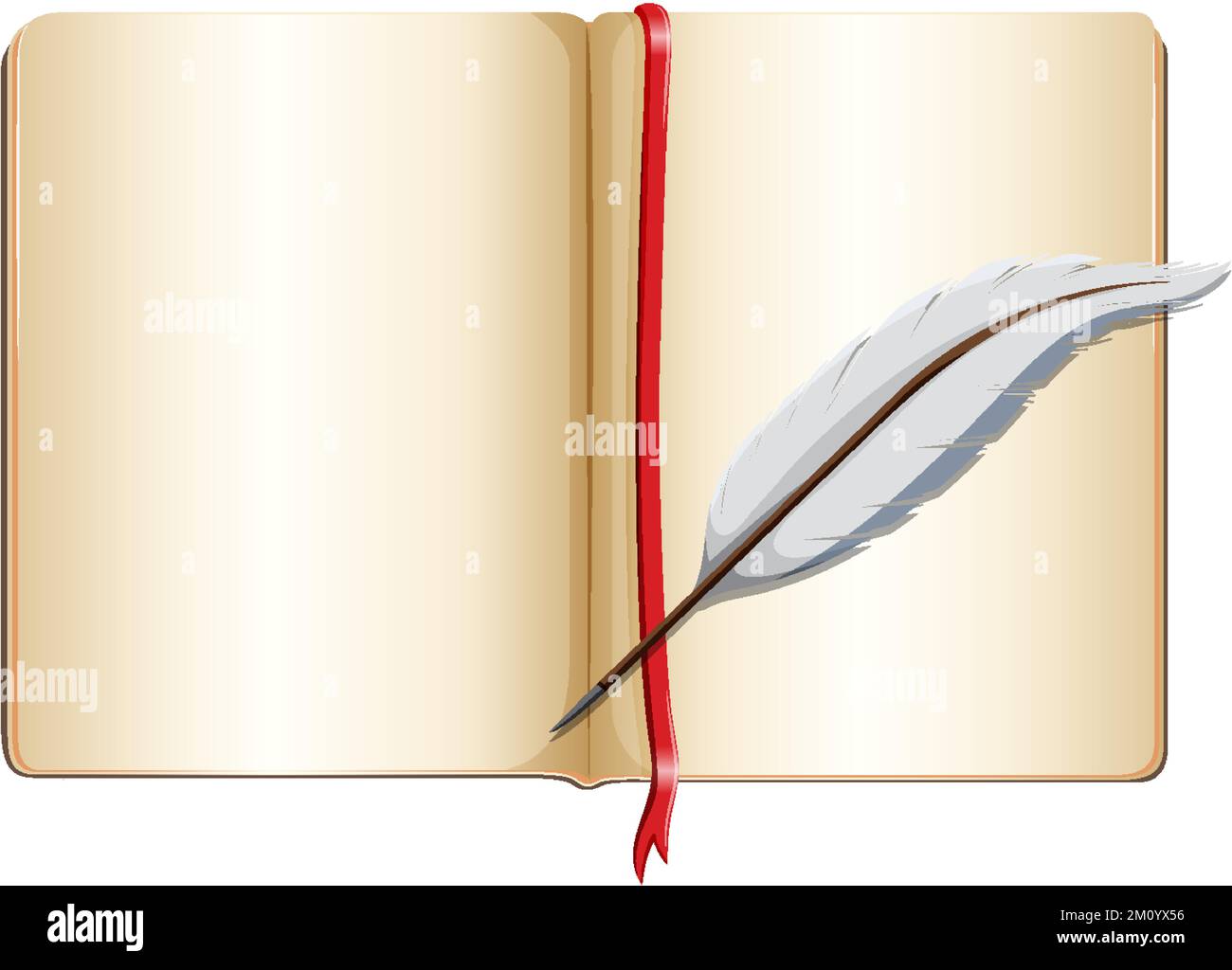 A quill with blank book illustration Stock Vector Image & Art - Alamy