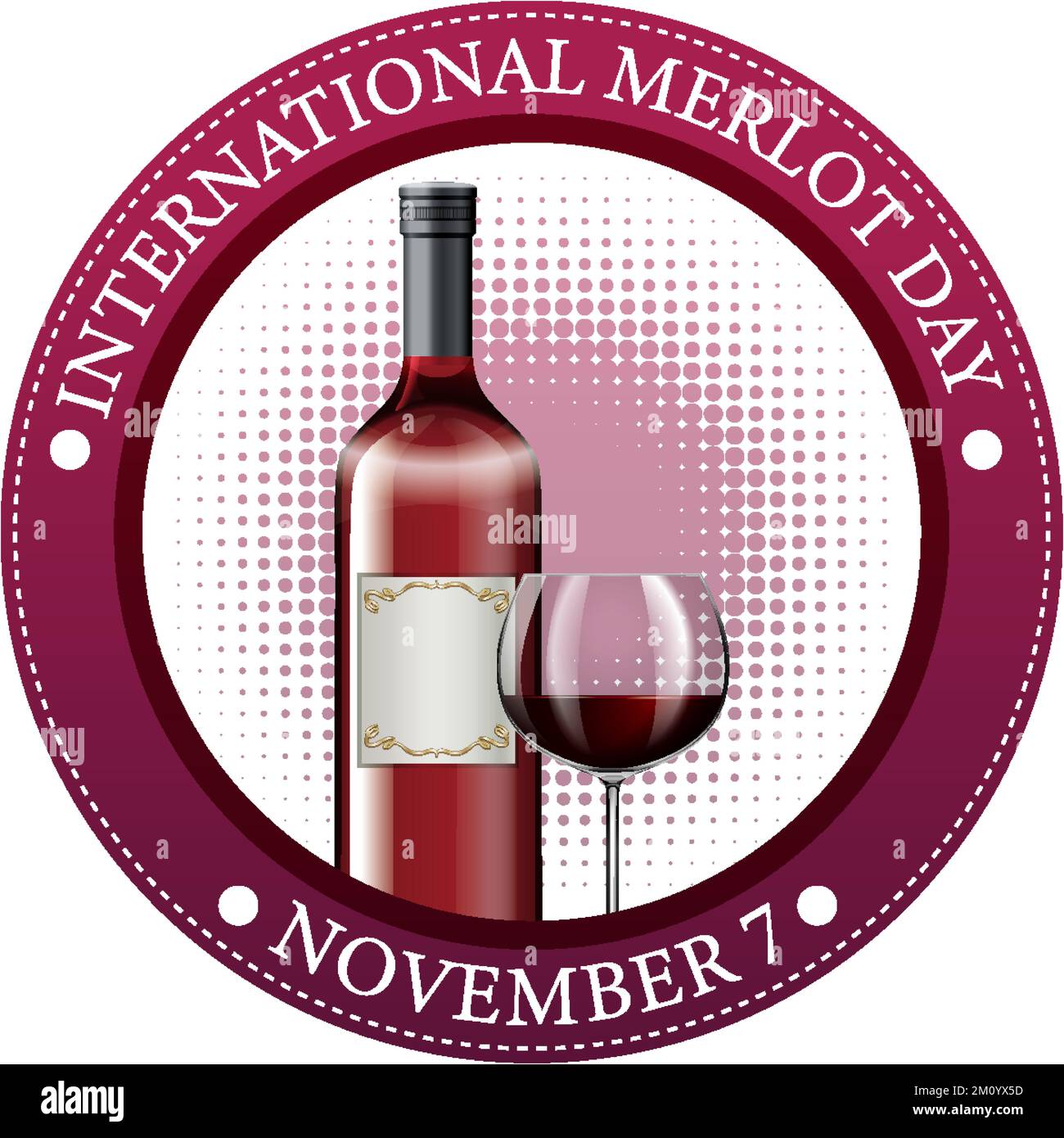International merlot day poster design illustration Stock Vector Image ...