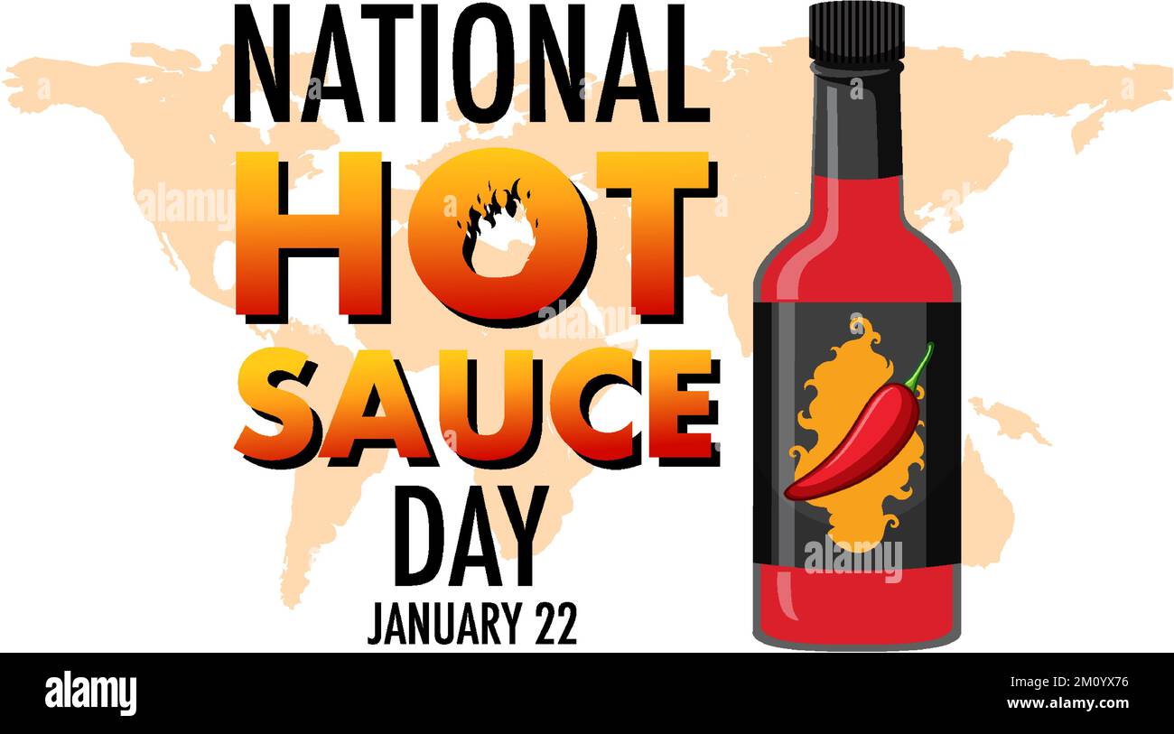 National Hot Sauce Day Banner Design illustration Stock Vector Image ...