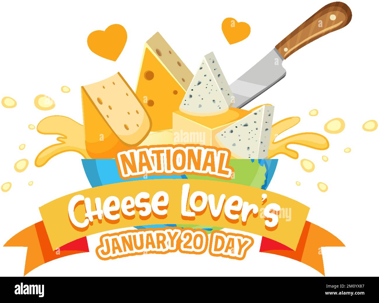 National Cheese Lovers Day Banner Design illustration Stock Vector ...