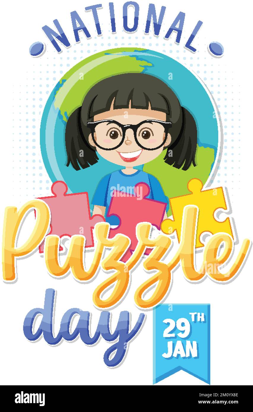 National Puzzle Day Banner Design illustration Stock Vector Image & Art ...