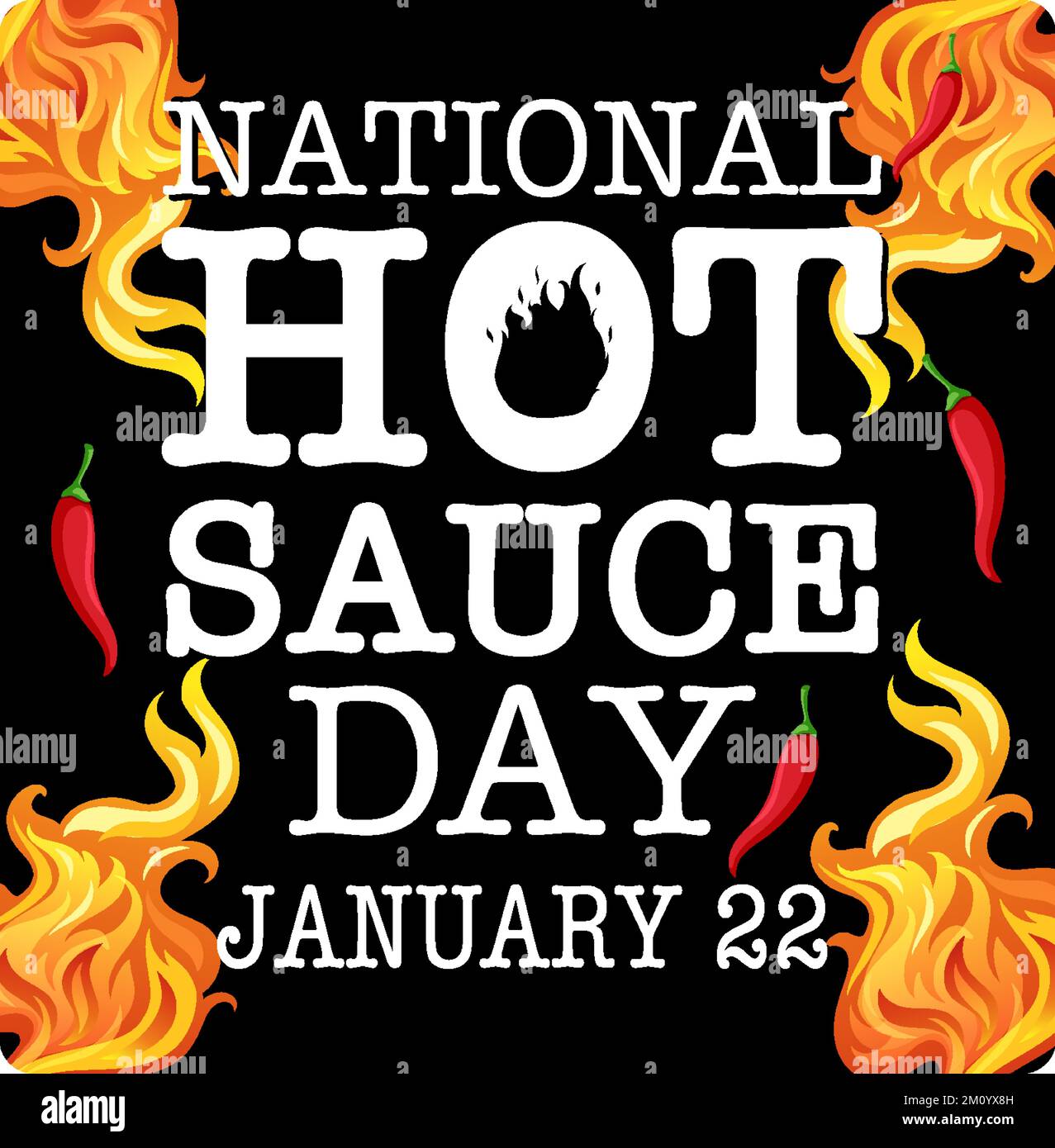 National Hot Sauce Day Banner Design illustration Stock Vector Image ...