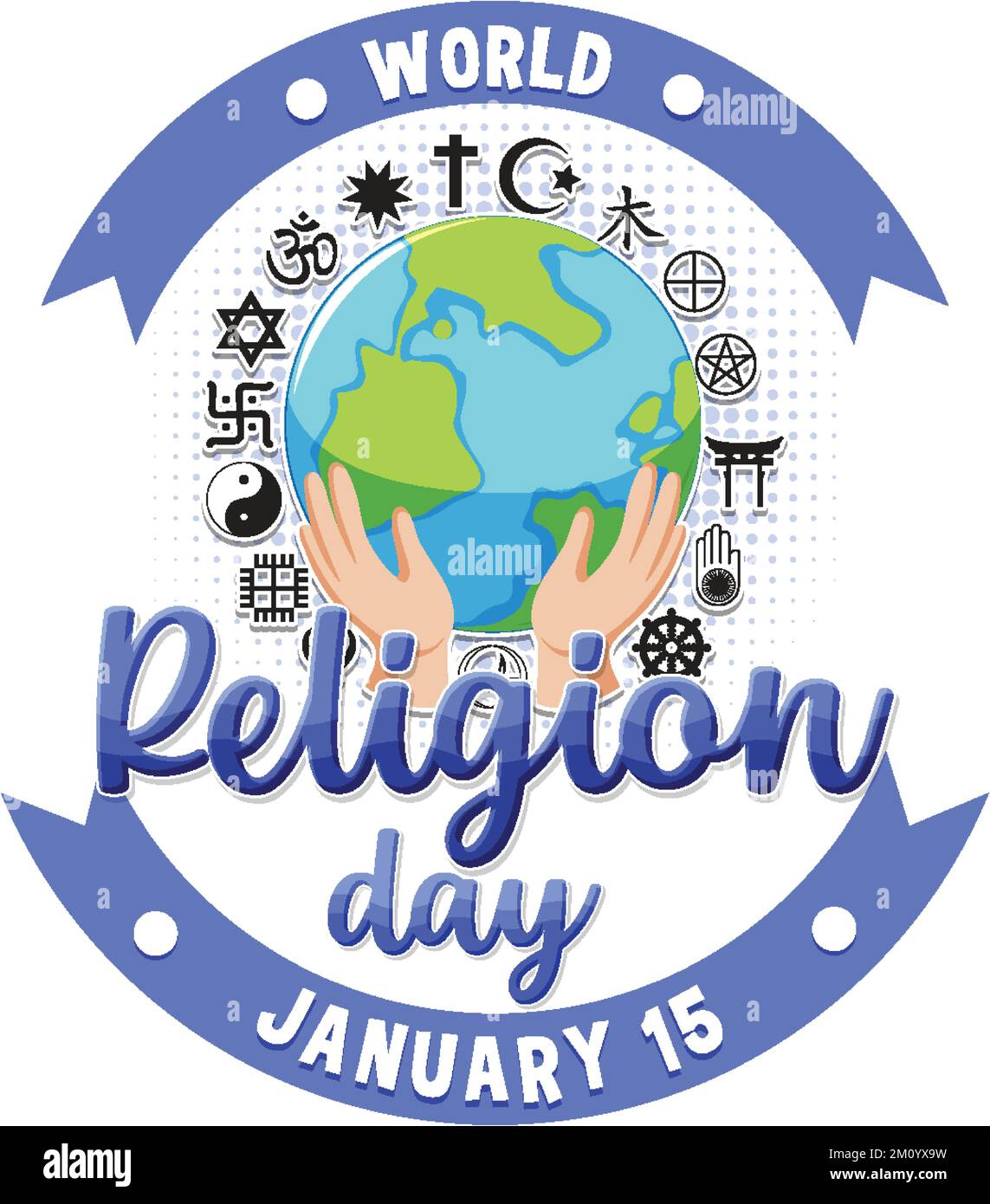 World Religion Day Banner Design illustration Stock Vector Image & Art ...