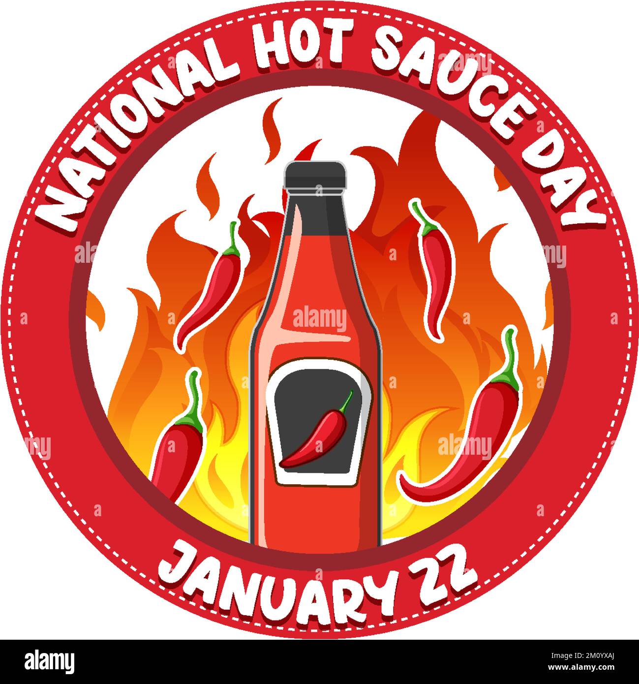 National Hot Sauce Day Banner Design illustration Stock Vector Image ...
