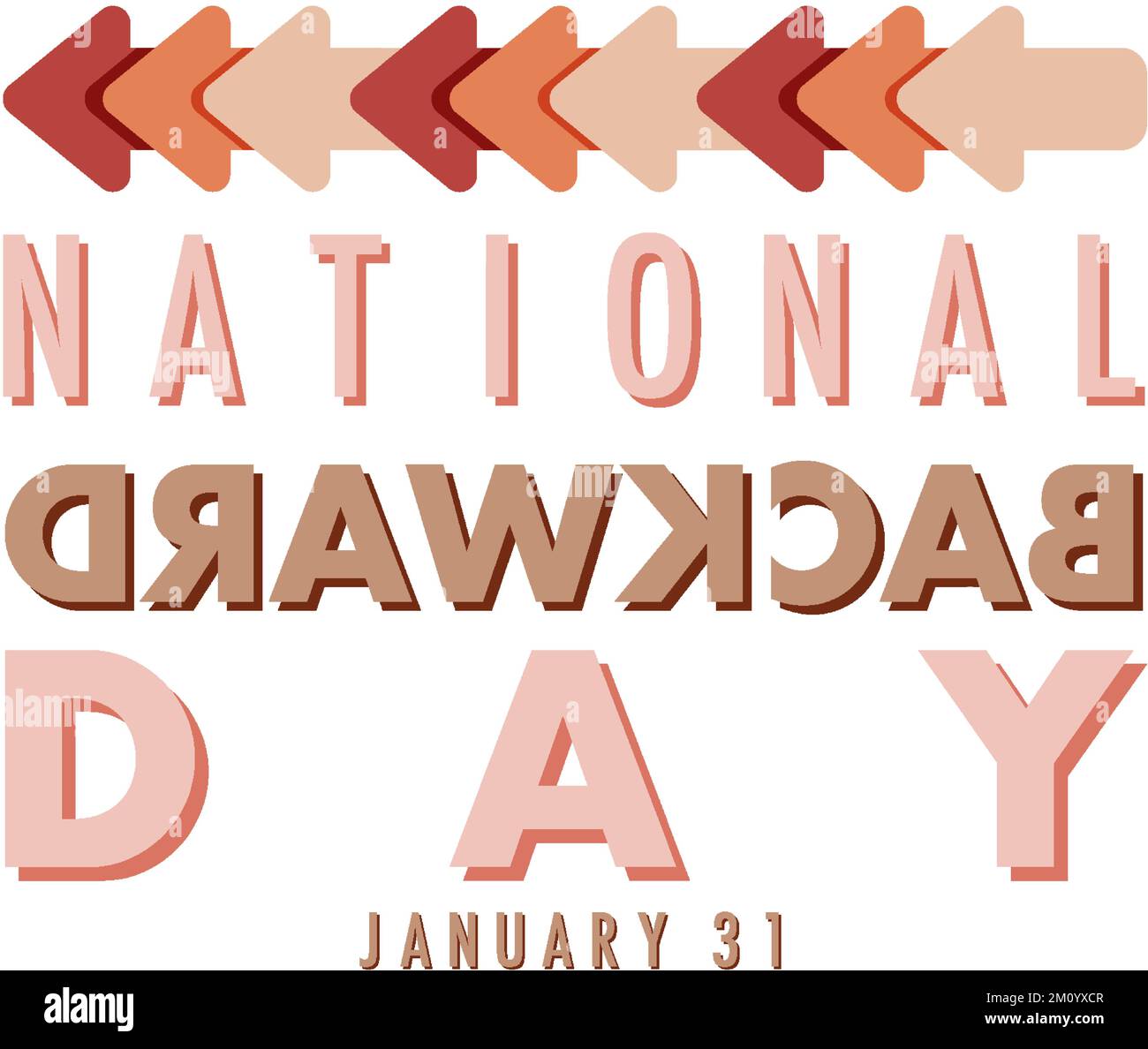 National backward day banner design illustration Stock Vector Image ...