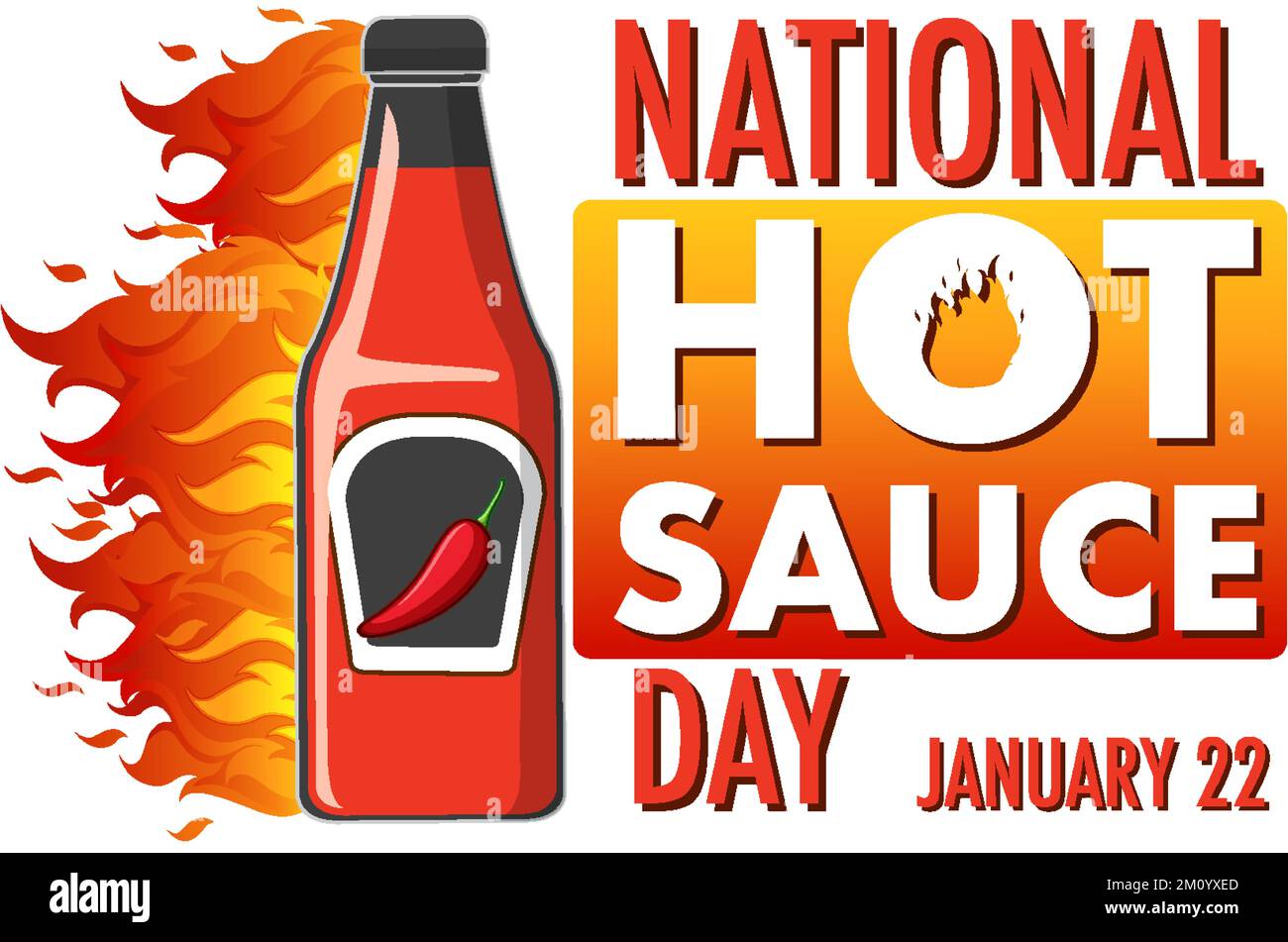 National hot sauce day banner illustration Stock Vector Image & Art - Alamy