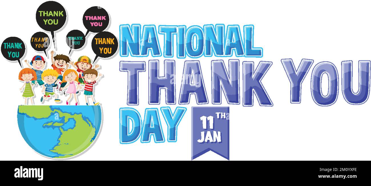 Happy National Thank You Day Banner illustration Stock Vector Image ...