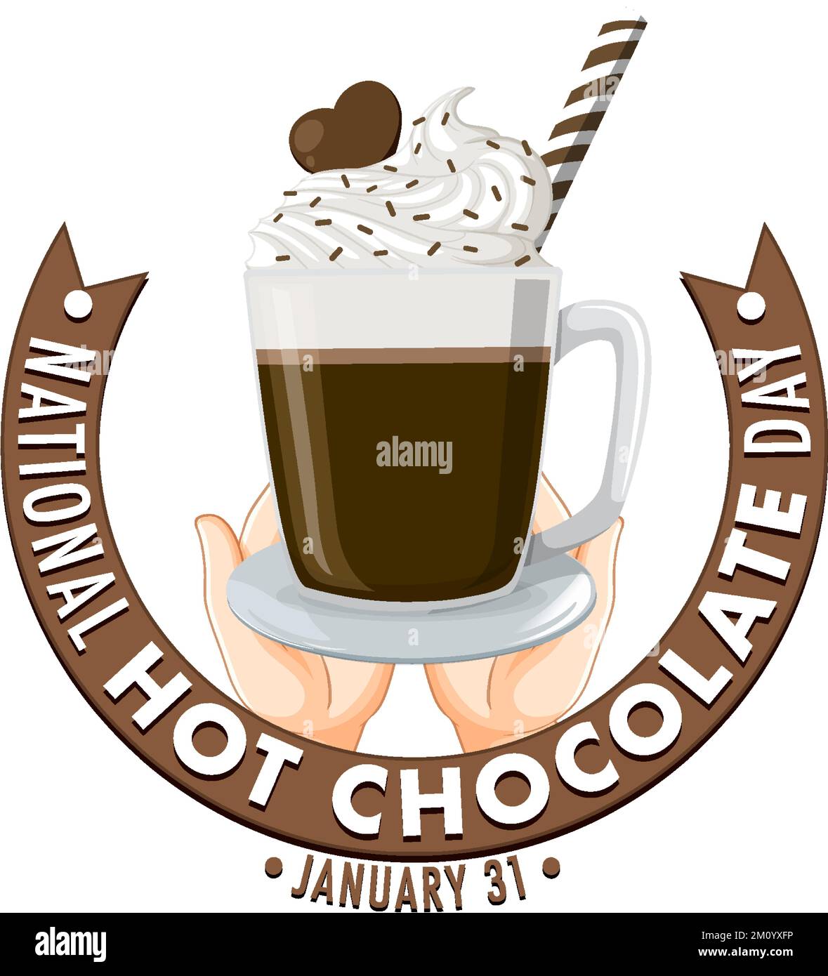 National Hot Chocolate Day Banner Design illustration Stock Vector ...