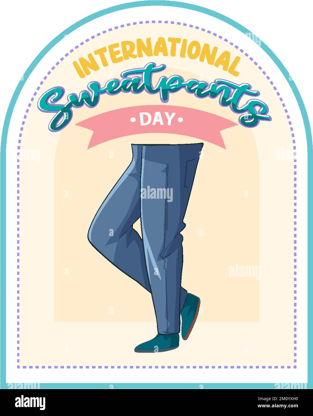 International Sweatpants Day Banner Design illustration Stock Vector ...