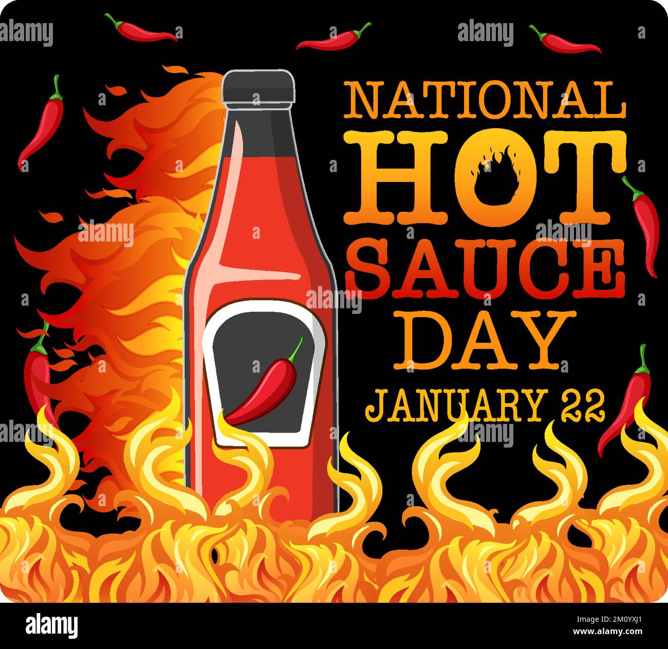 National hot sauce day banner illustration Stock Vector Image & Art - Alamy