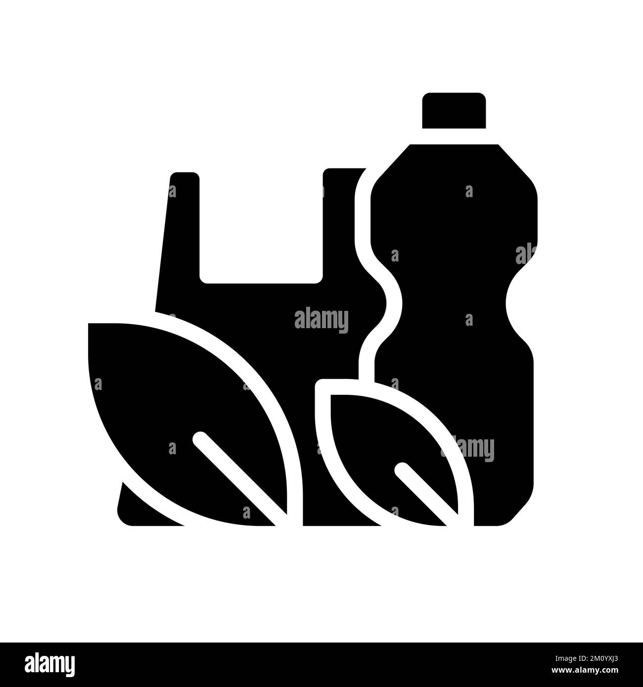 Biodegradable plastic black glyph icon Stock Vector Image & Art - Alamy