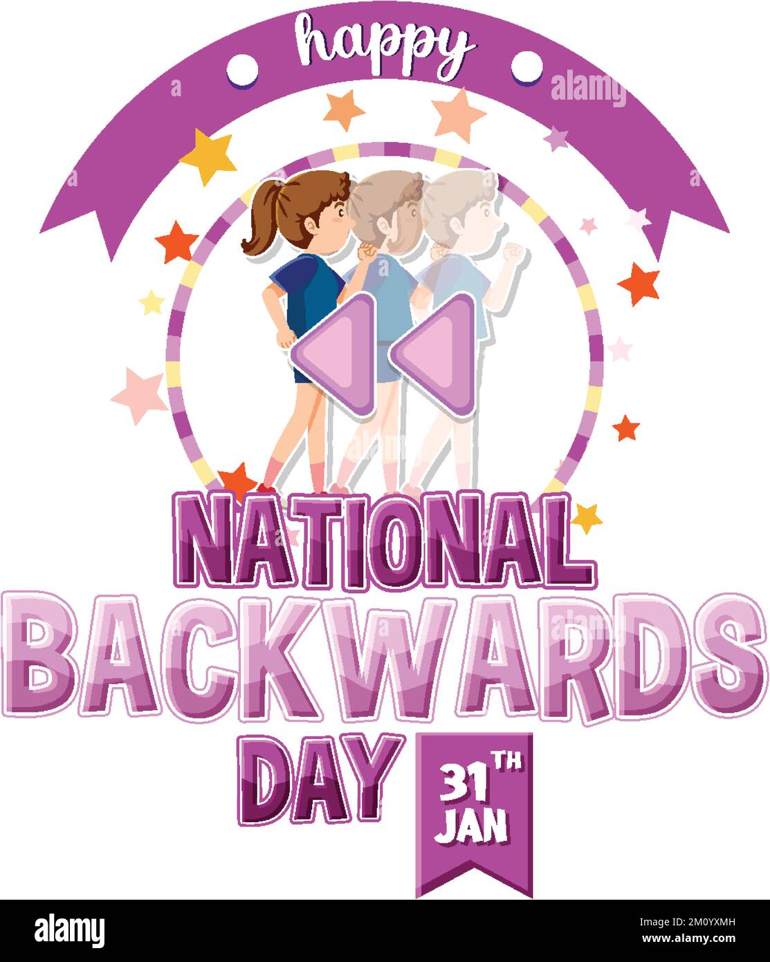 National backward day banner design illustration Stock Vector Image ...