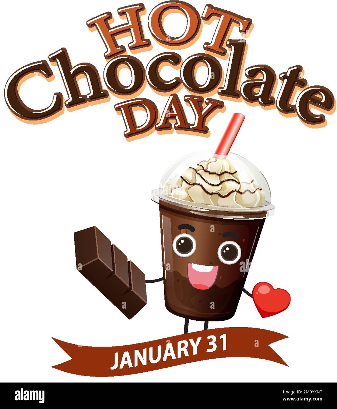 Hot Chocolate Day Banner Design illustration Stock Vector Image & Art ...