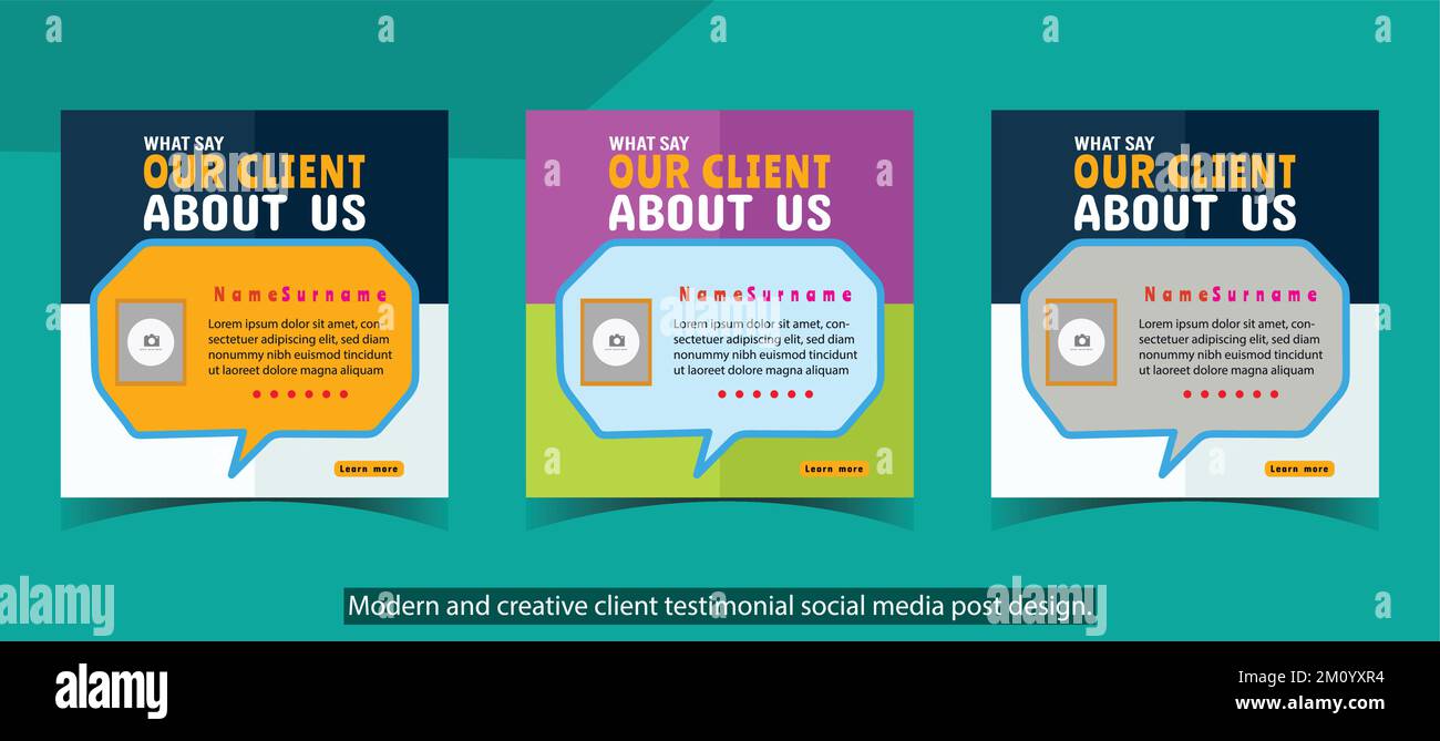 Client testimonials or customer feedback social media post web banner ...