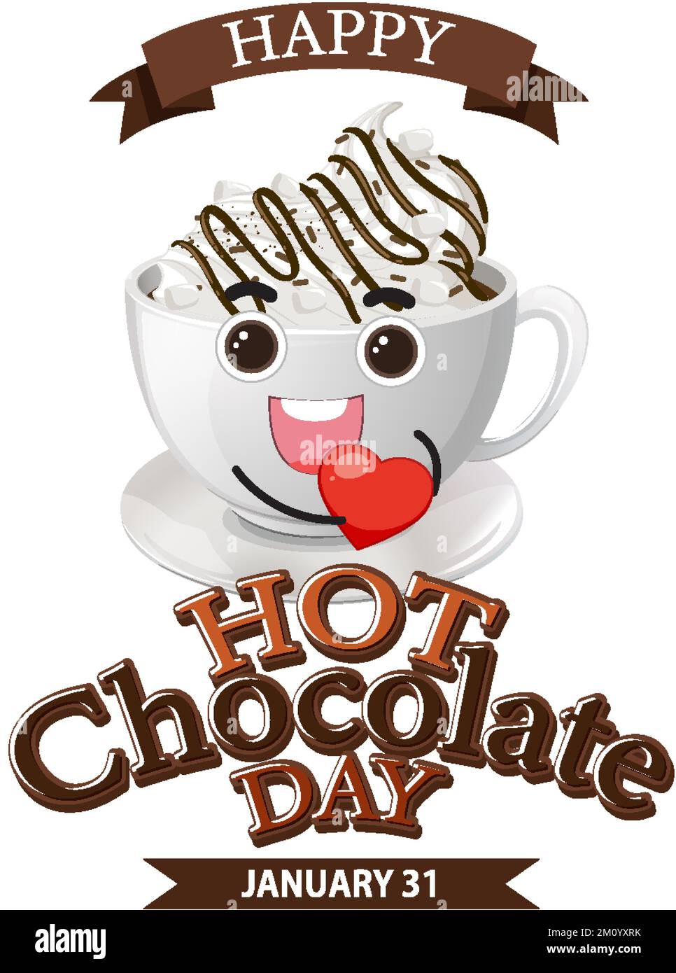 Hot Chocolate Day Banner Design illustration Stock Vector Image & Art ...