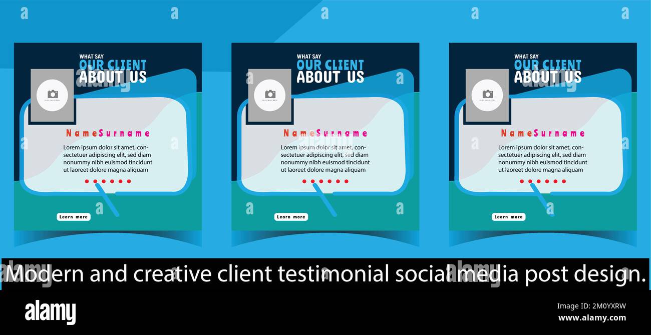 Client testimonials or customer feedback social media post web banner ...