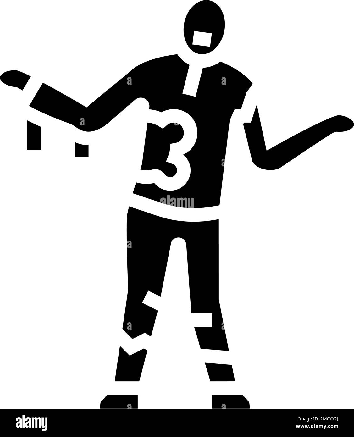 evil zombie glyph icon vector illustration Stock Vector Image & Art - Alamy