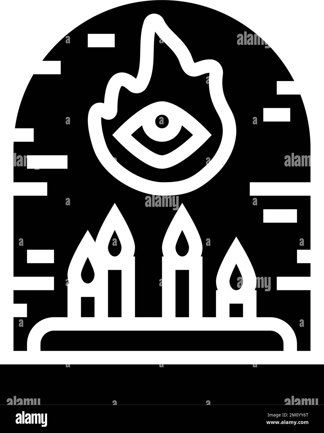 grave zombie horror glyph icon vector illustration Stock Vector Image ...