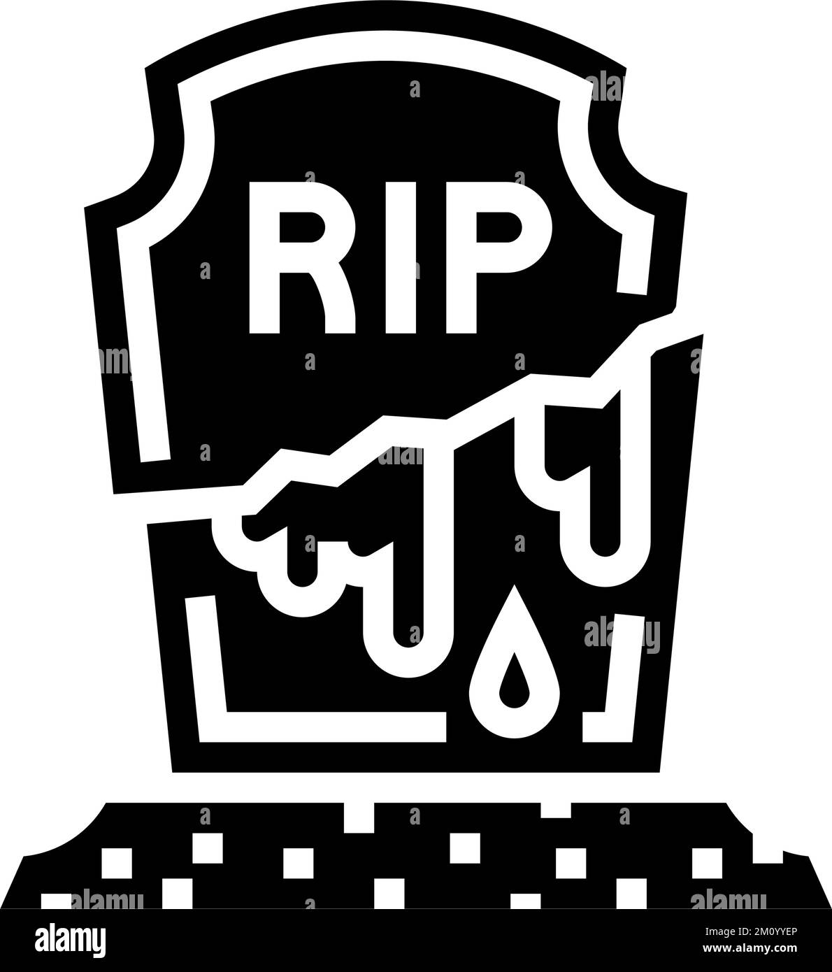 grave zombie dead glyph icon vector illustration Stock Vector Image ...