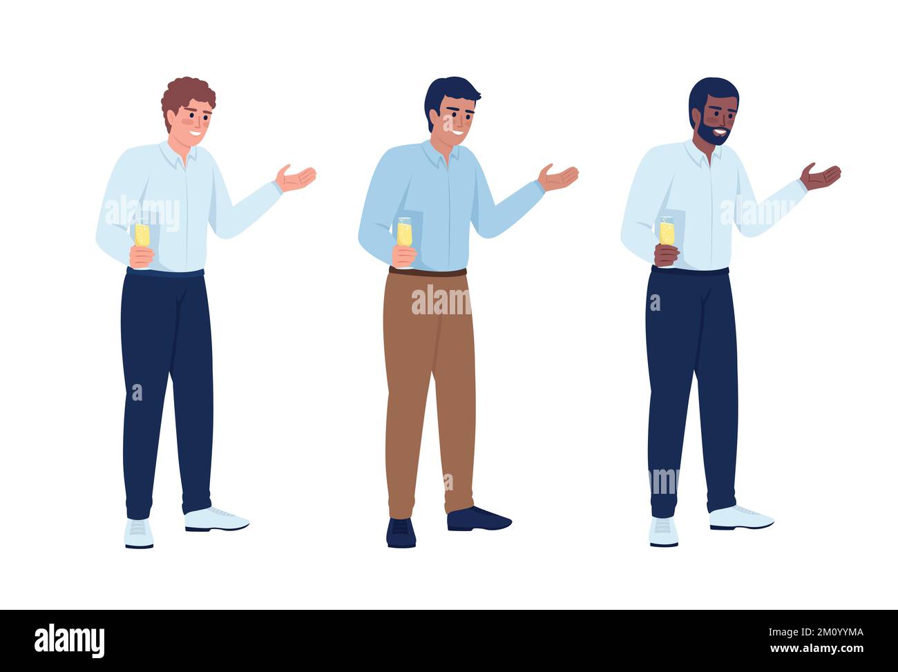 Male guest giving wedding day toast semi flat color vector character set Stock Vector Image ...
