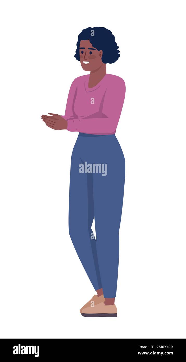 Cartoon woman clapping hands hi-res stock photography and images - Alamy