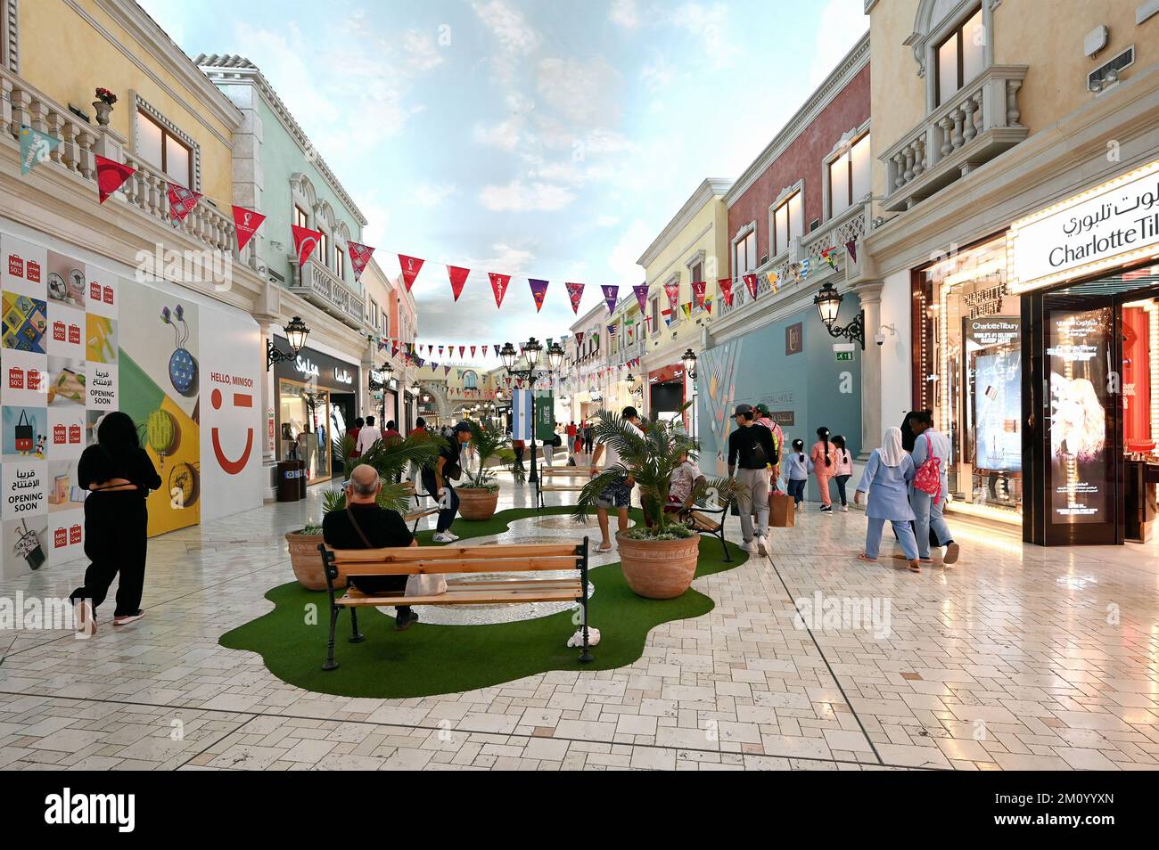 Football World Cup, Qatar 2022, Doha; Villaggio Mall, Venetian style ...