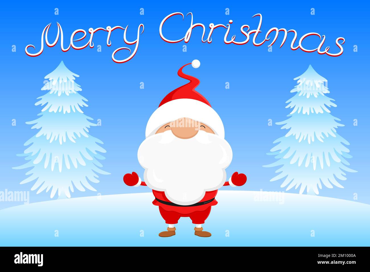 Christmas card. Cartoon style. Vector illustration Stock Vector Image ...