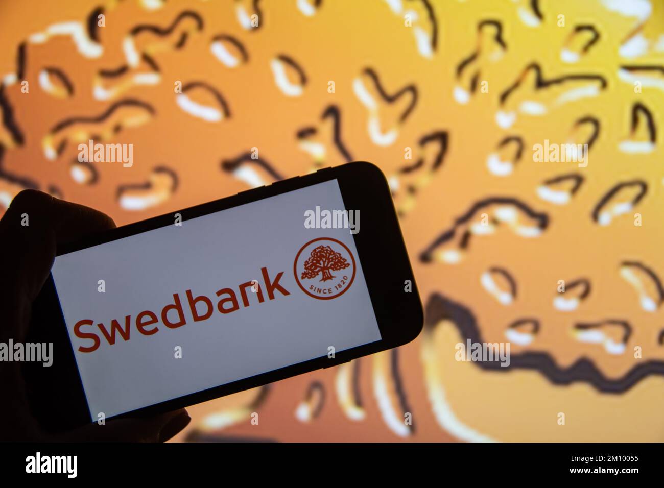 Rheinbach, Germany 8 December 2022, The brand logo of the Swedish bank ...