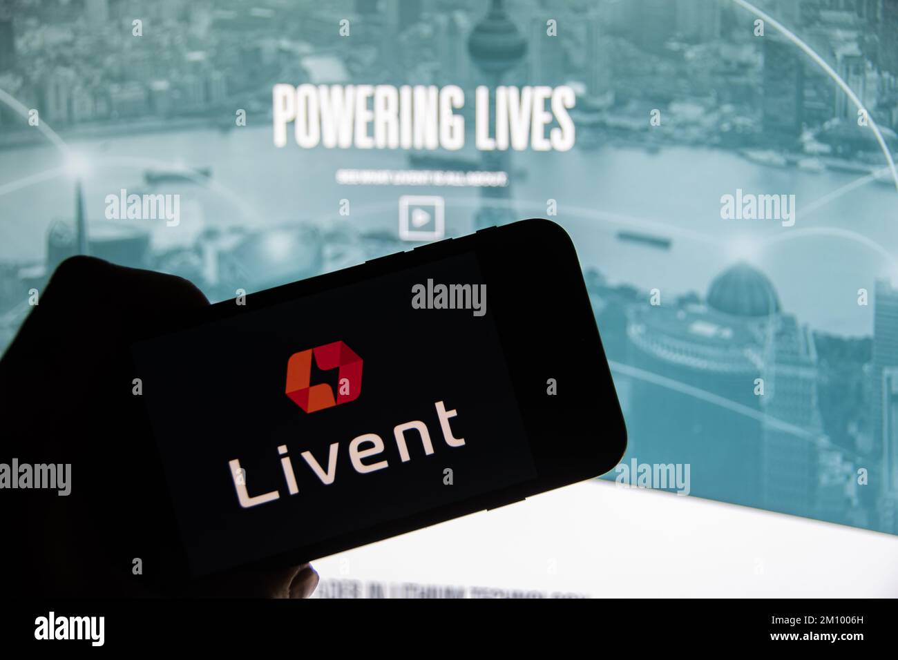 Rheinbach, Germany 8 December 2022, The brand logo of the lithium ...