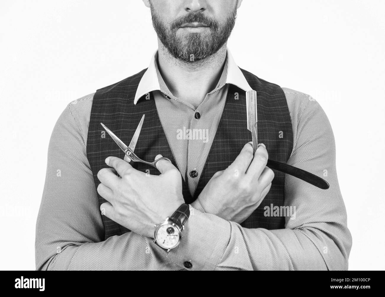 barbershop. cropped confident guy hairdressing. male beauty and fashion ...