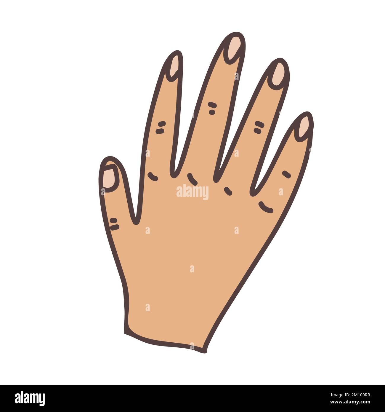 Palm, Hand icon vector, filled flat sign, solid pictogram isolated on ...