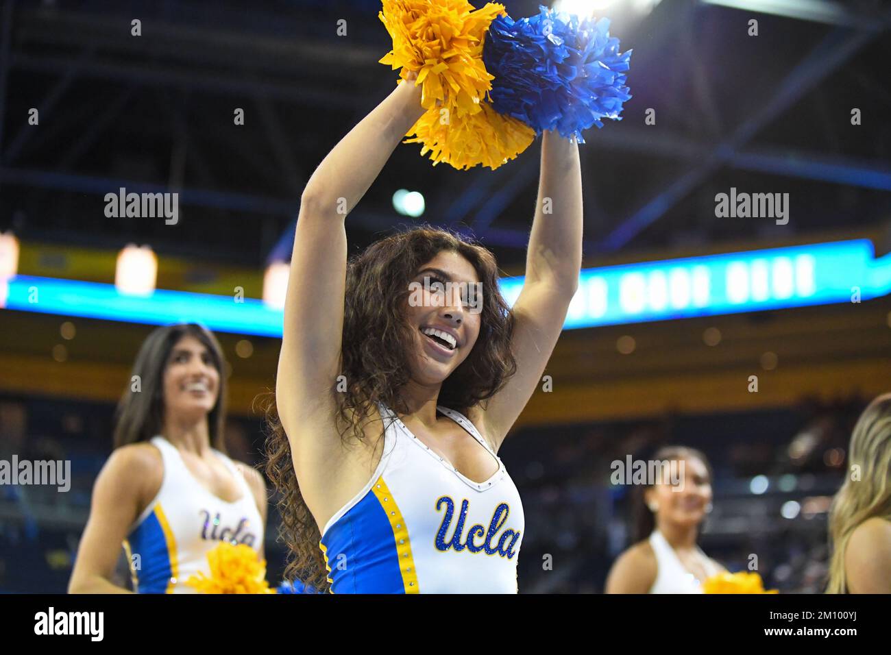 UCLA Bruins Cheerleader Natalie Garay dances during an NCAA basketball ...