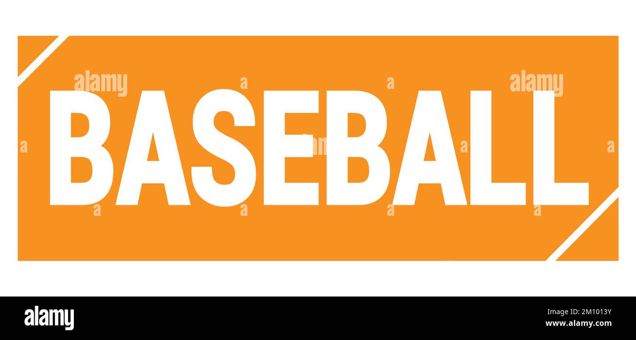 BASEBALL text written on orange grungy stamp sign Stock Photo - Alamy