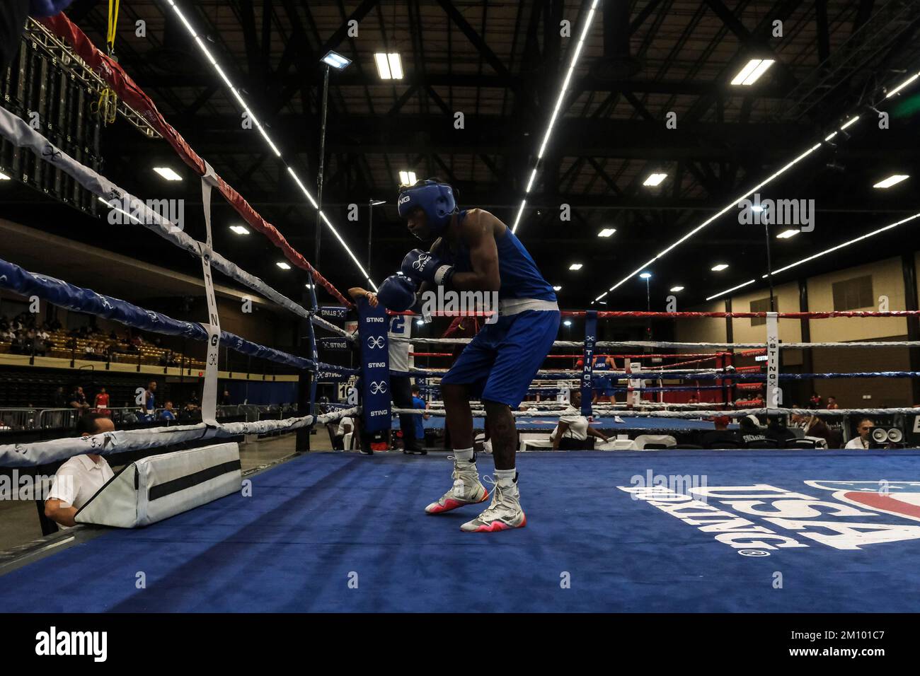 Lubbock, TX, USA. 8th Dec, 2022. Alex Holley of Dallas, TX salutes the ...