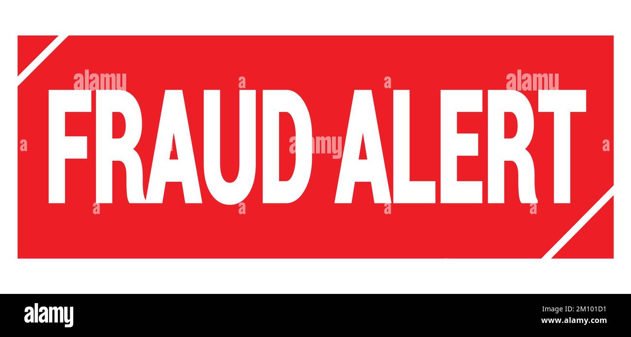 FRAUD ALERT text written on red grungy stamp sign Stock Photo - Alamy