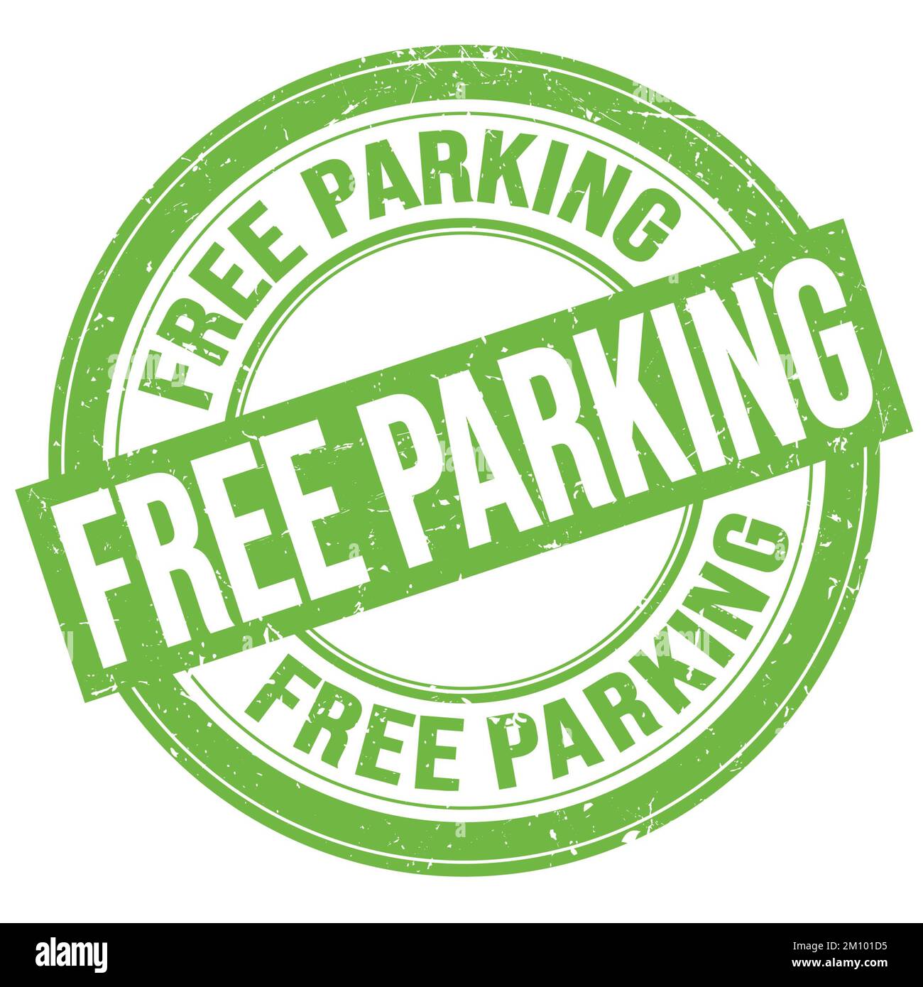 FREE PARKING text written on green round grungy stamp sign Stock Photo ...