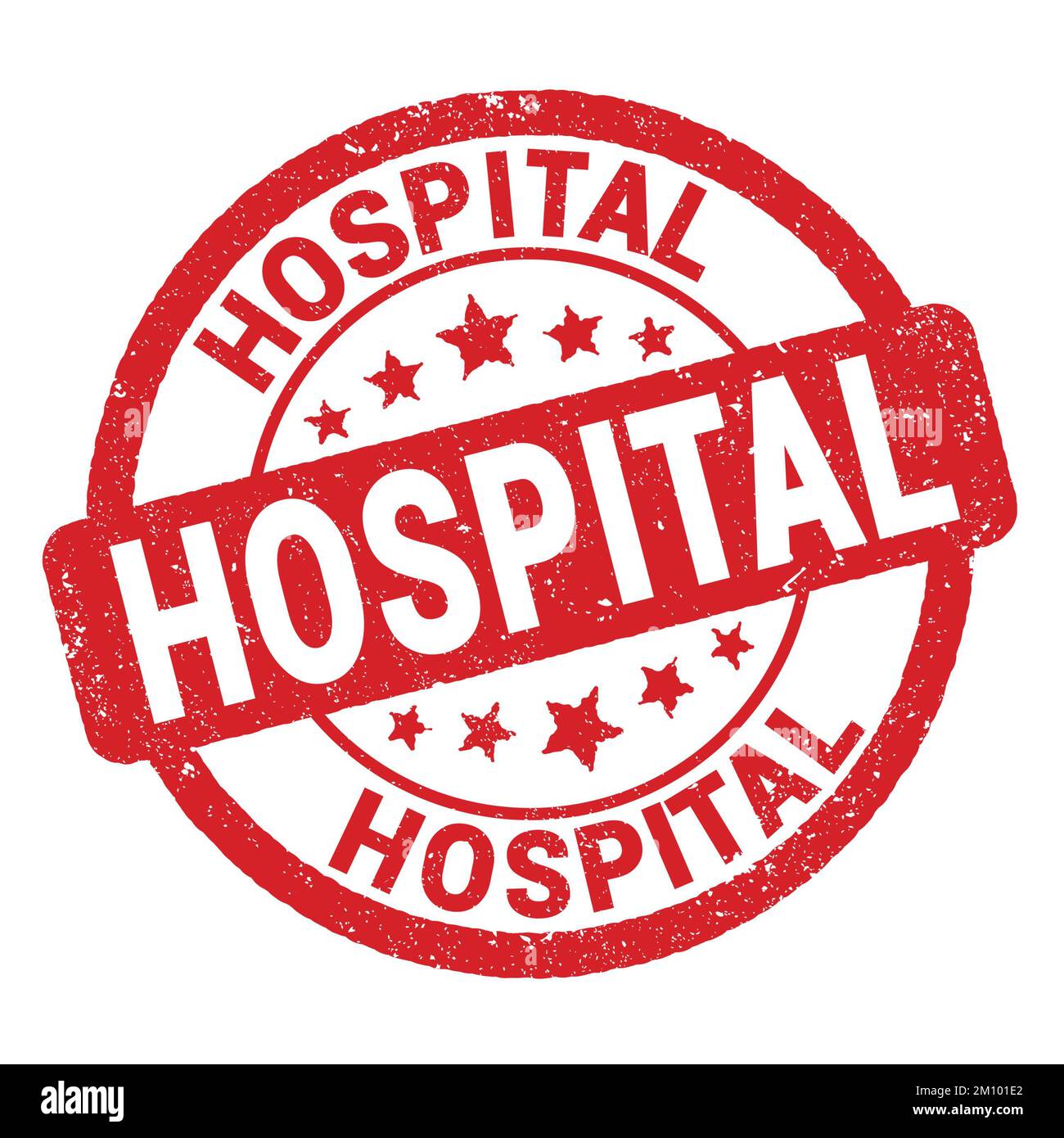HOSPITAL text written on red grungy stamp sign Stock Photo - Alamy